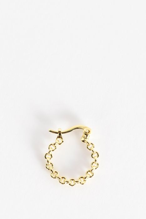 Anna+Nina gold plated single twine hoop oorbel