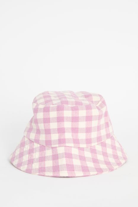 Roze geblokte bucket hat - Dames | Sissy-Boy