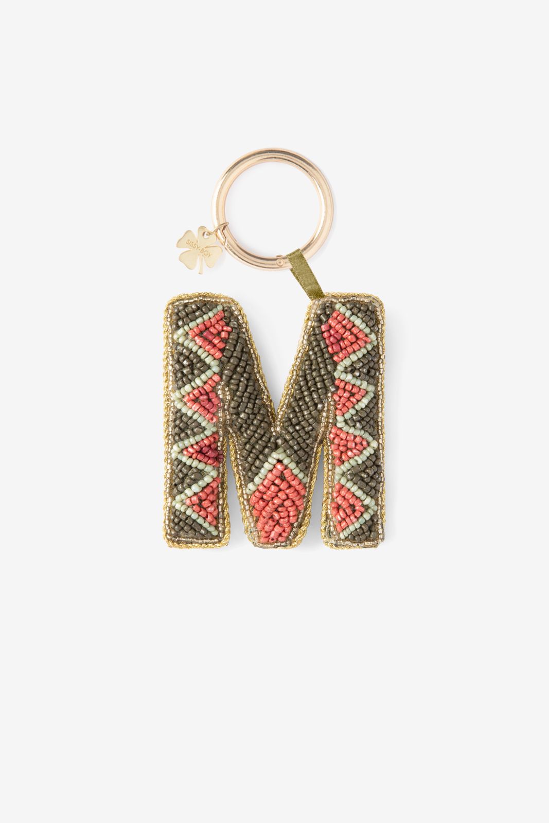 Donkergroene bag charm letter M - Dames | Sissy-Boy