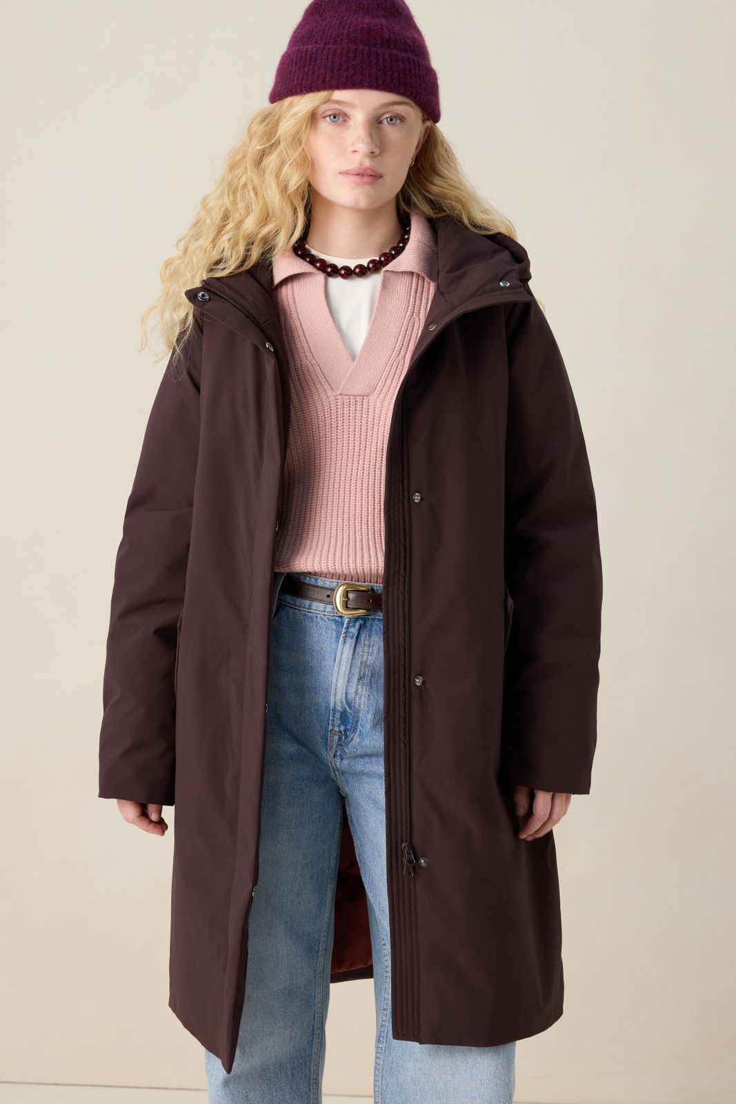 Donkerpaarse parka - Dames | Sissy-Boy