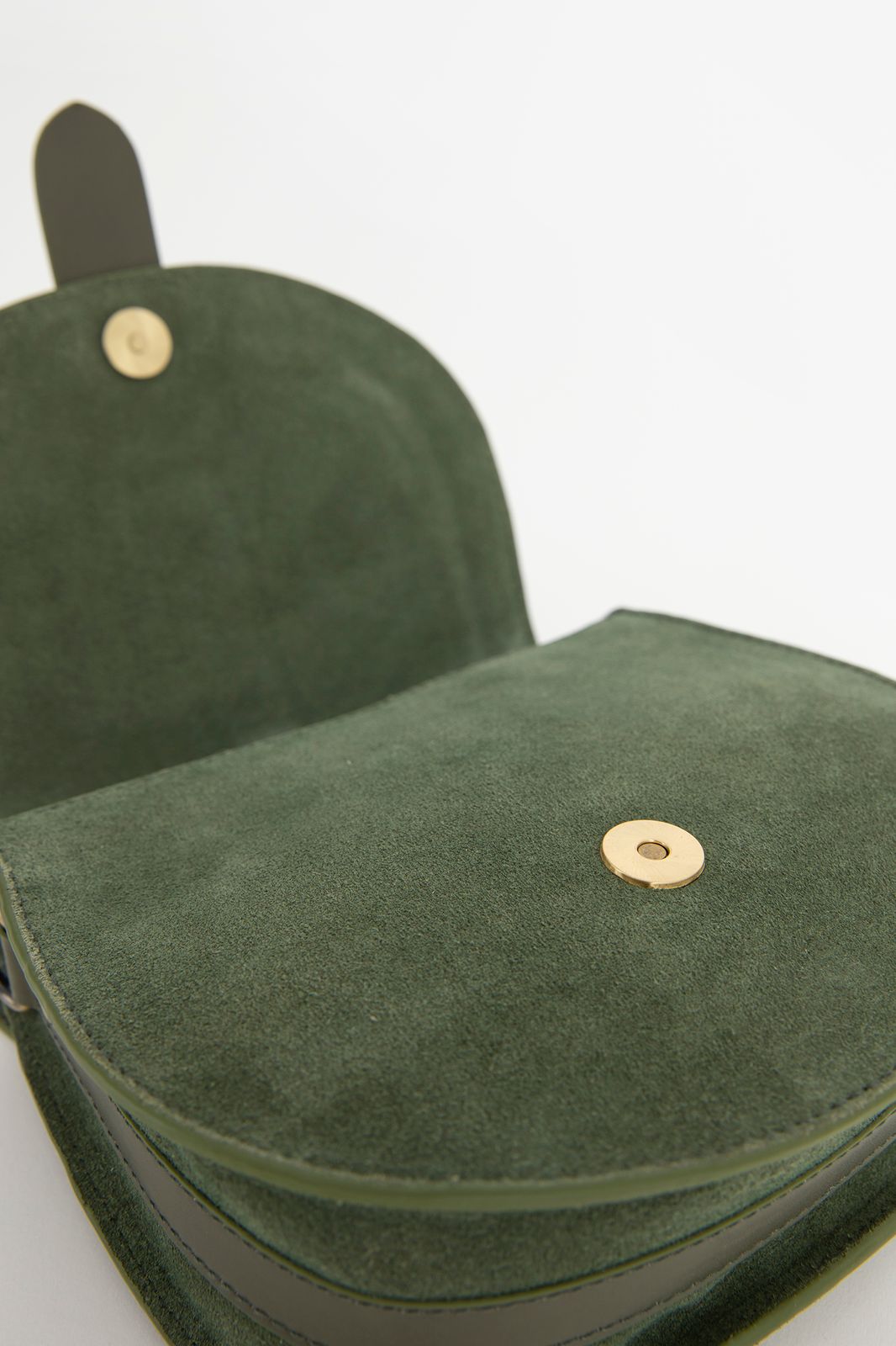 Sac bandoulière en daim - vert foncé