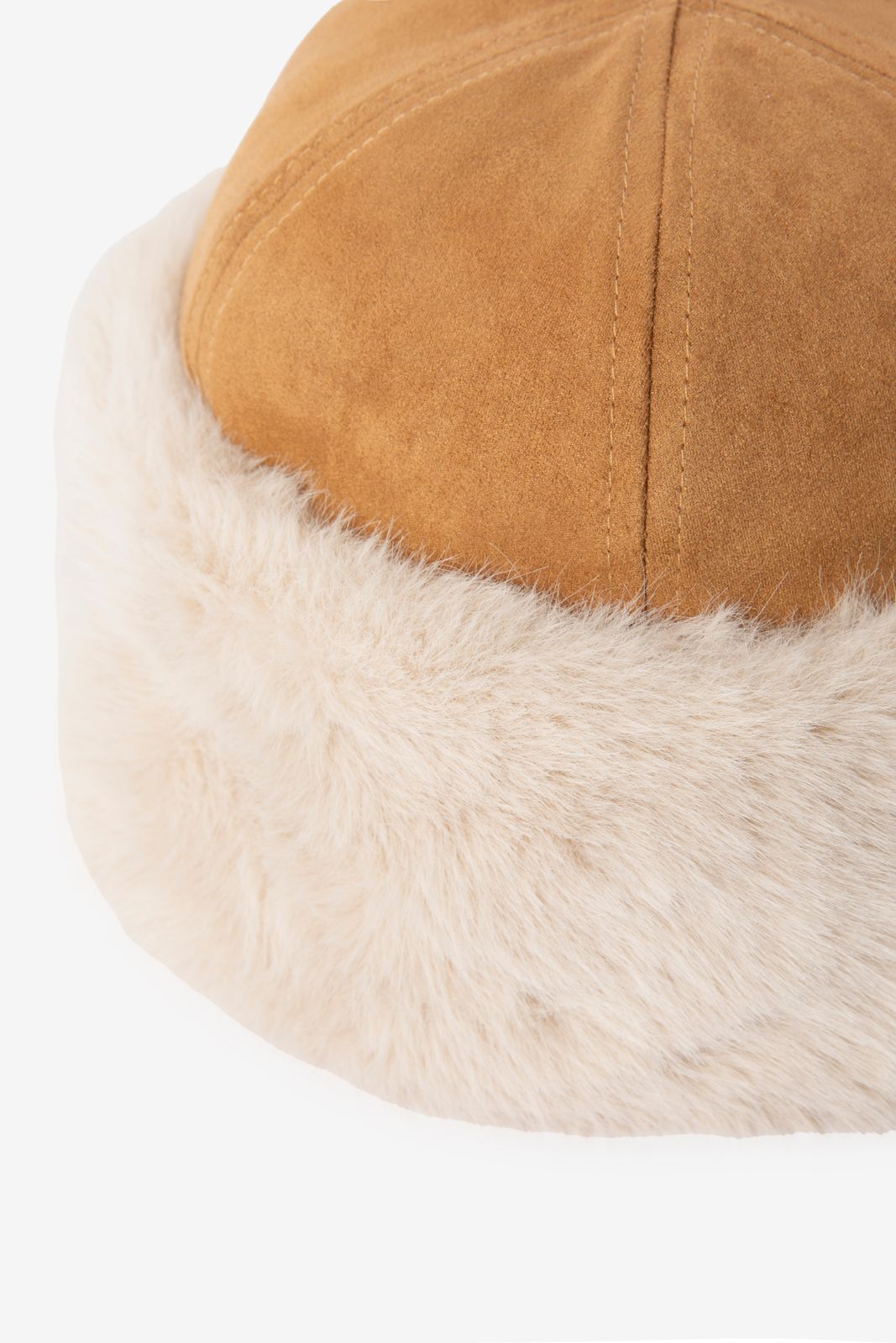Bonnet en fausse fourrure - marron