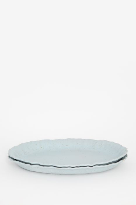 Plats en porcelaine - bleu clair