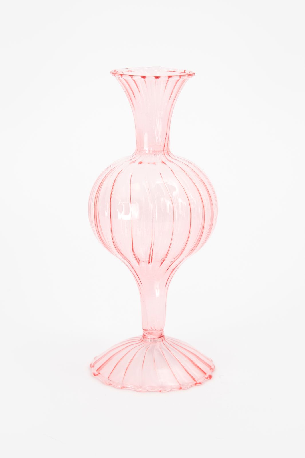 Roze glazen ribbel vaas - Homeland | Sissy-Boy