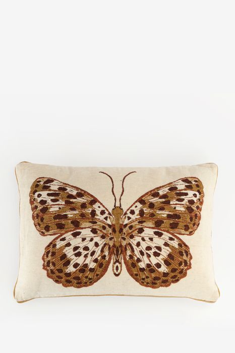 Bruin jacquard kussen leopard butterfly - Homeland | Sissy-Boy